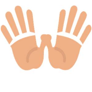 Open hands - Free vector emoji on creazilla.com