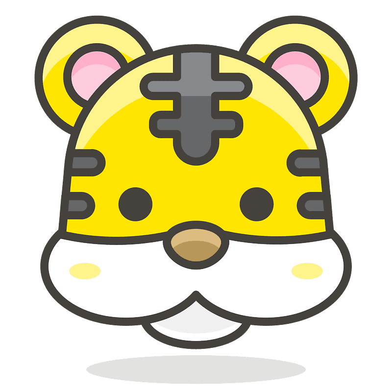 Tiger face emoji clipart. Free download transparent .PNG | Creazilla