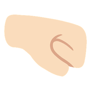 Right-facing fist - Free vector emoji on creazilla.com