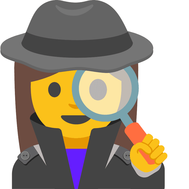 Woman detective emoji clipart. Free download transparent .PNG | Creazilla