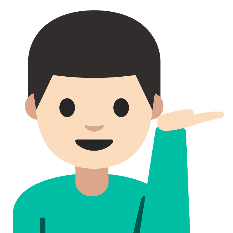 Man tipping hand emoji clipart. Free download transparent .PNG | Creazilla