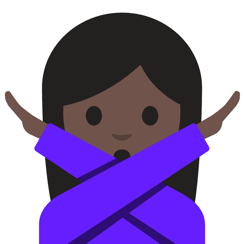 Woman gesturing NO emoji clipart. Free download transparent .PNG ...