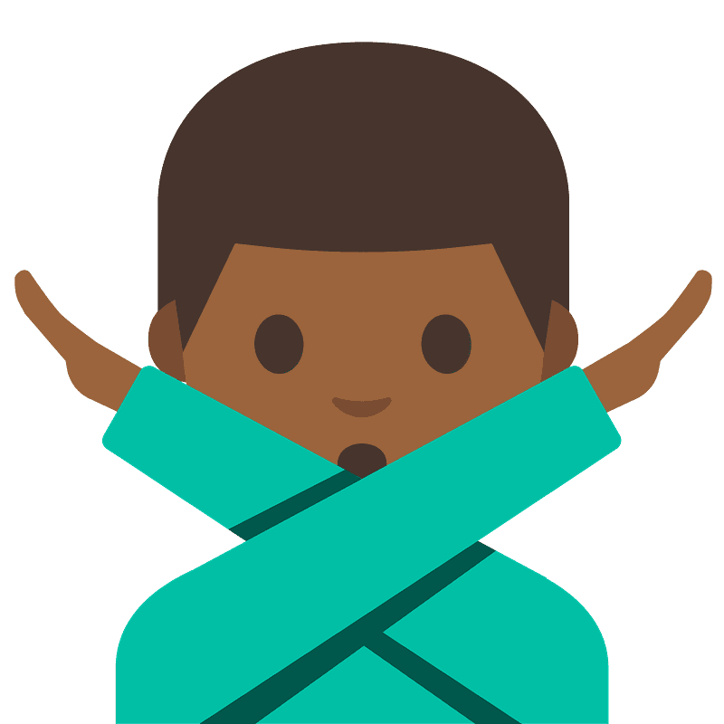 Man gesturing NO emoji clipart. Free download transparent .PNG | Creazilla