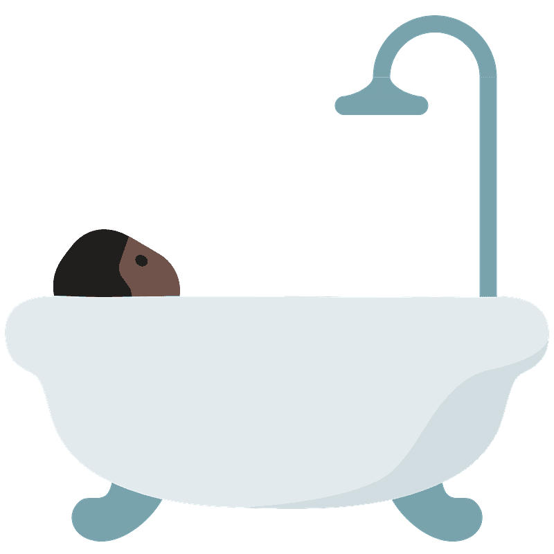 Person taking bath - Free vector emoji on creazilla.com