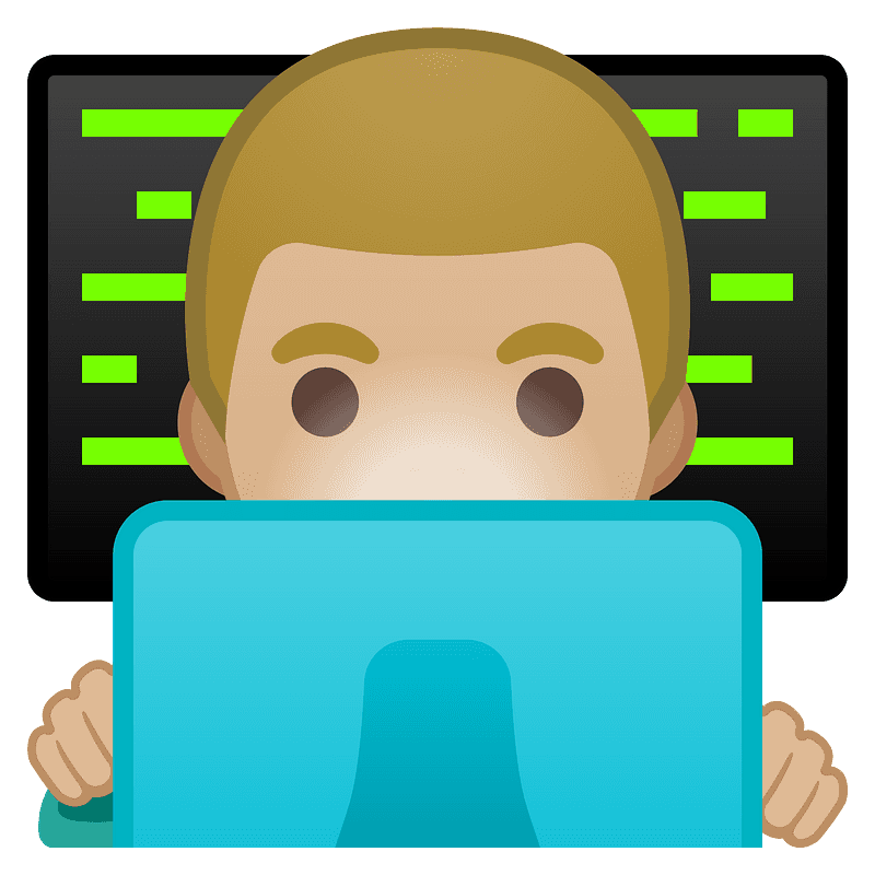 Man technologist emoji clipart. Free download transparent .PNG | Creazilla