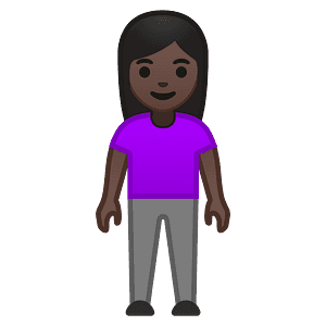 Woman standing emoji clipart. Free download transparent .PNG | Creazilla