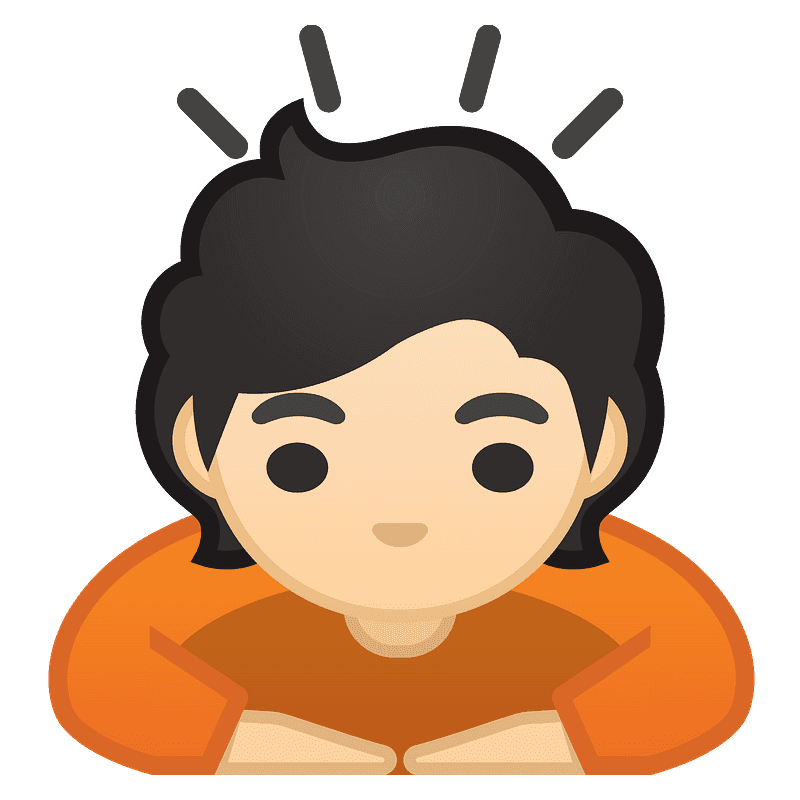 Person bowing emoji clipart. Free download transparent .PNG | Creazilla