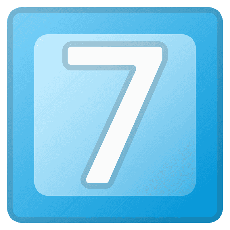 Keycap: 7 emoji clipart. Free download transparent .PNG | Creazilla