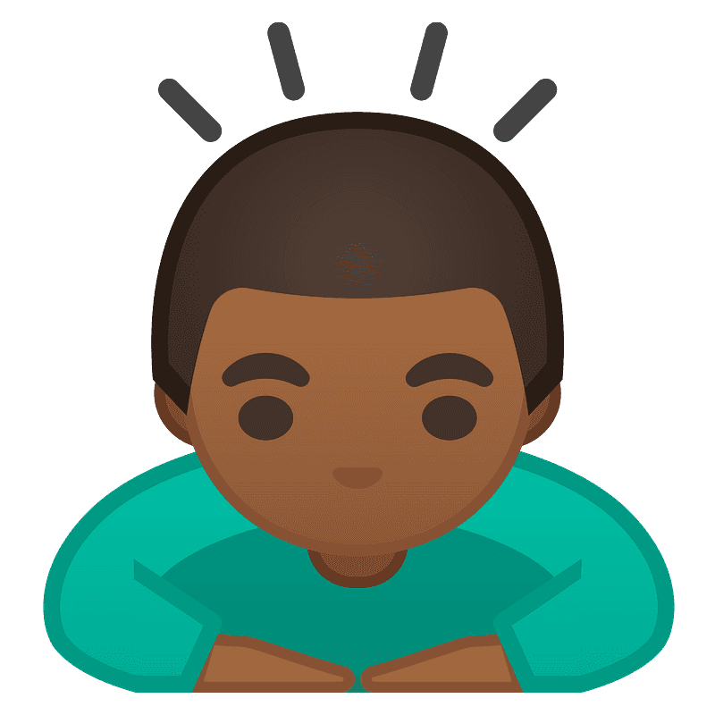 Man bowing emoji clipart. Free download transparent .PNG | Creazilla