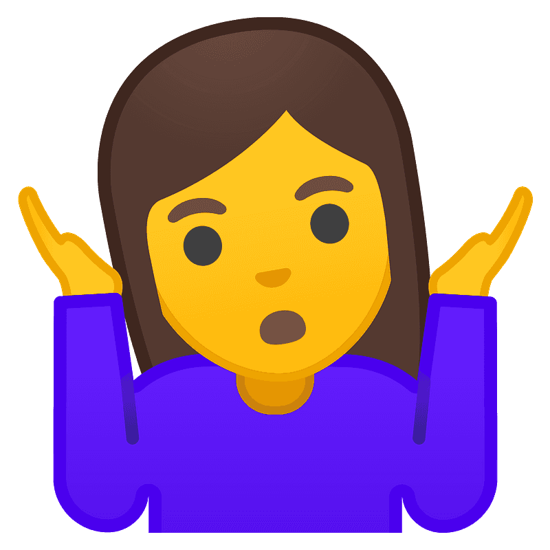 Woman shrugging emoji clipart. Free download transparent .PNG | Creazilla