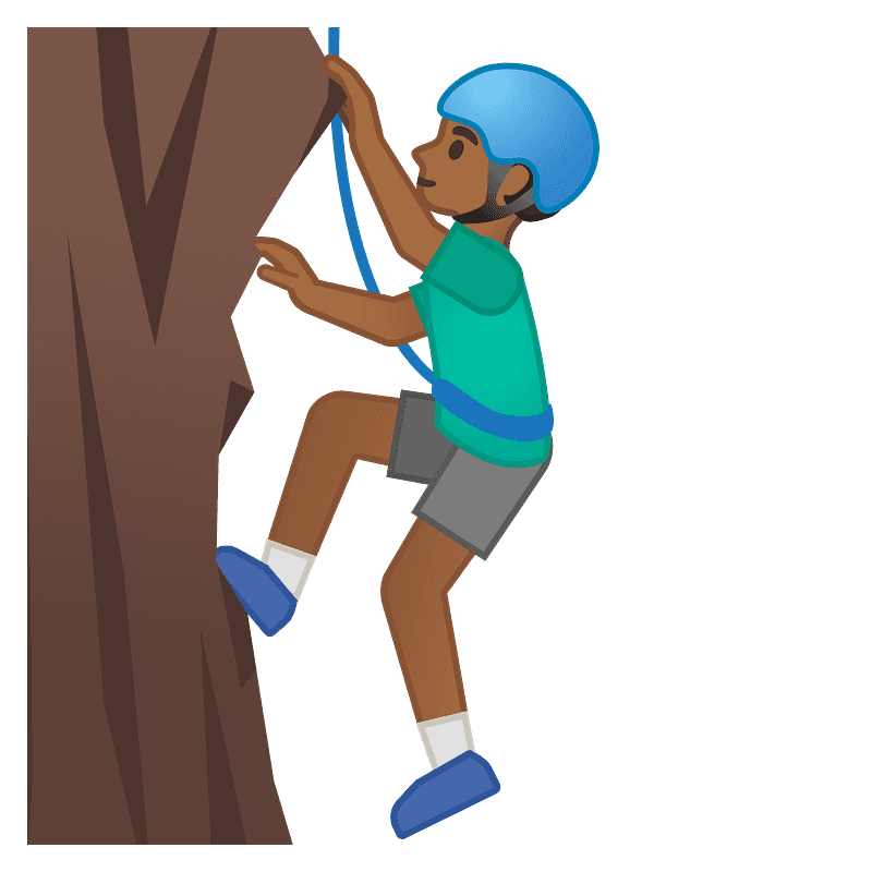 Man climbing emoji clipart. Free download transparent .PNG | Creazilla