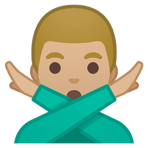 Tono de piel claro persona haciendo el gesto de "no" clipart. Dibujos ...