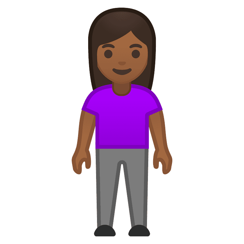 Woman standing emoji clipart. Free download transparent .PNG | Creazilla