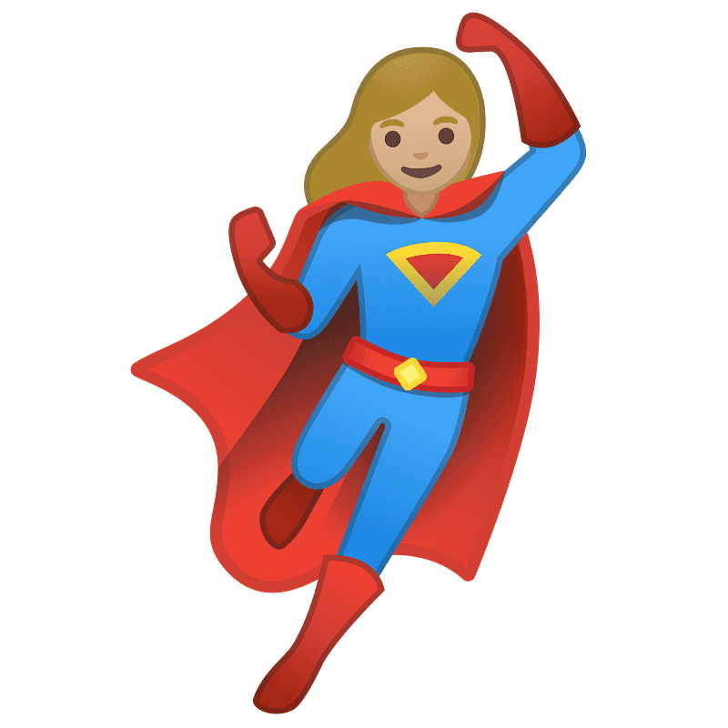 Woman superhero emoji clipart. Free download transparent .PNG | Creazilla