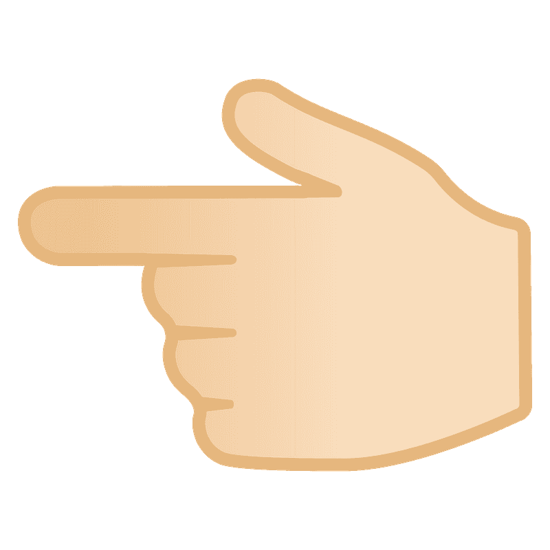 Backhand index pointing left emoji clipart. Free download transparent ...