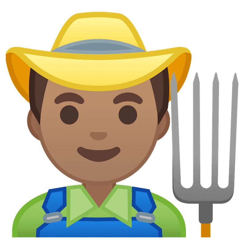 Man farmer emoji clipart. Free download transparent .PNG | Creazilla