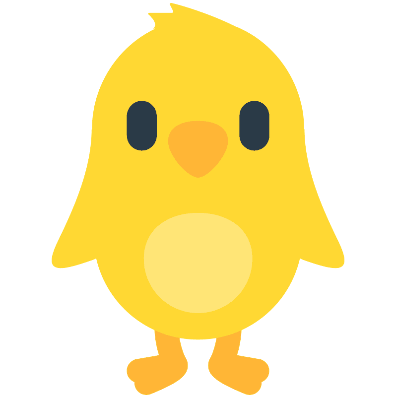 Front-facing baby chick - Free vector emoji on creazilla.com