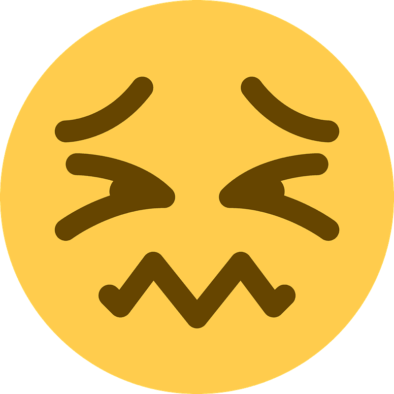 Confounded face emoji clipart. Free download transparent .PNG | Creazilla