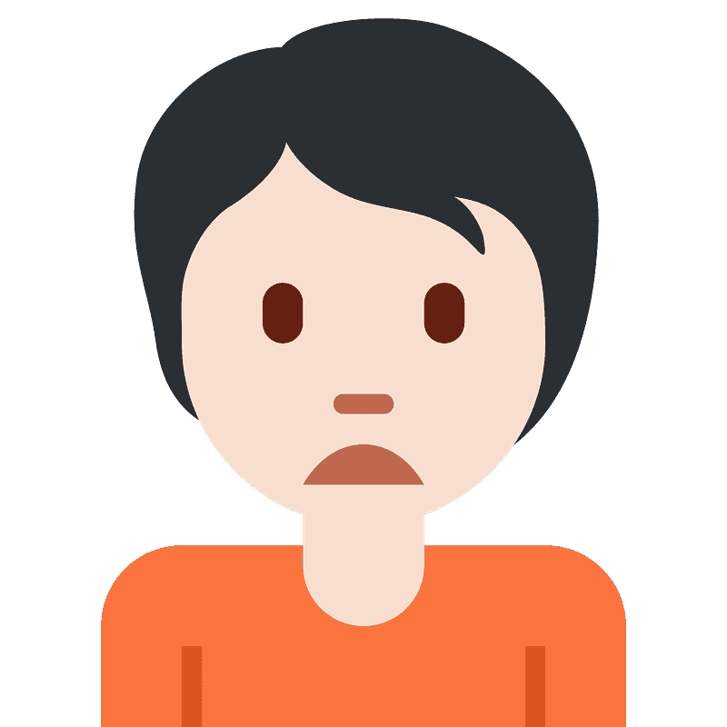 Person frowning - Free vector emoji on creazilla.com