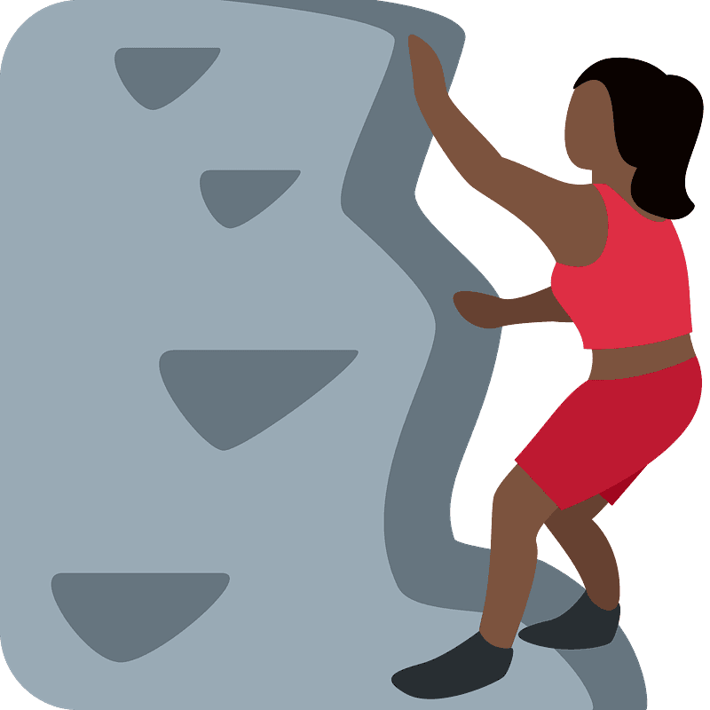 Woman climbing - Free vector emoji on creazilla.com
