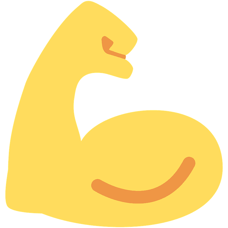 Flexed biceps - Free vector emoji on creazilla.com
