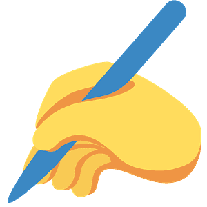 Writing hand - Free vector emoji on creazilla.com