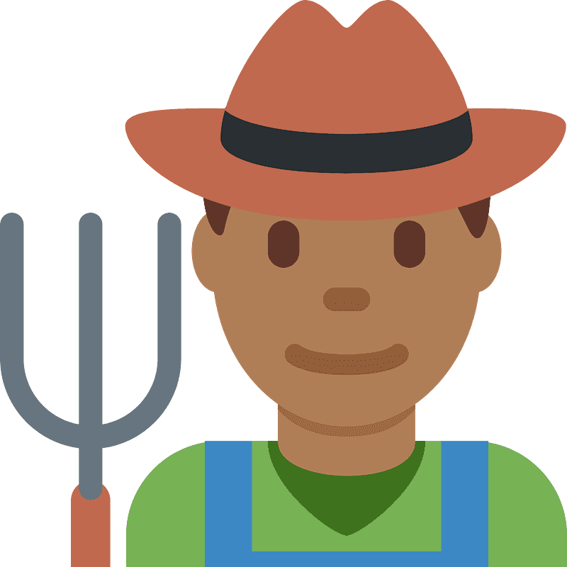 Man farmer emoji clipart. Free download transparent .PNG | Creazilla