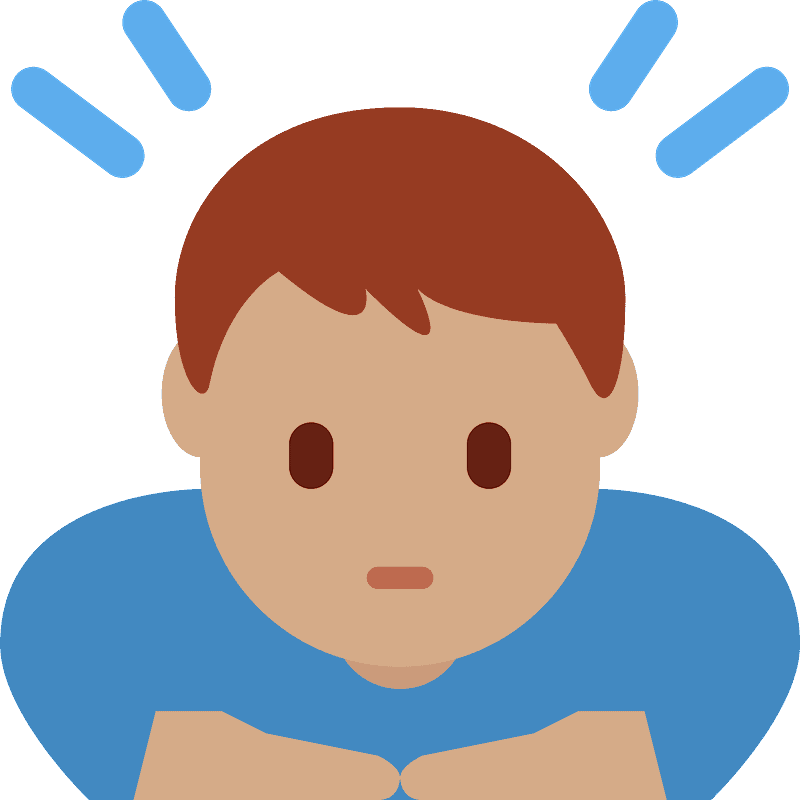 Man bowing emoji clipart. Free download transparent .PNG | Creazilla