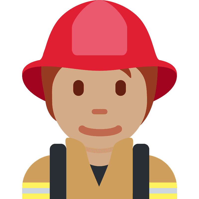 Firefighter emoji clipart. Free download transparent .PNG | Creazilla