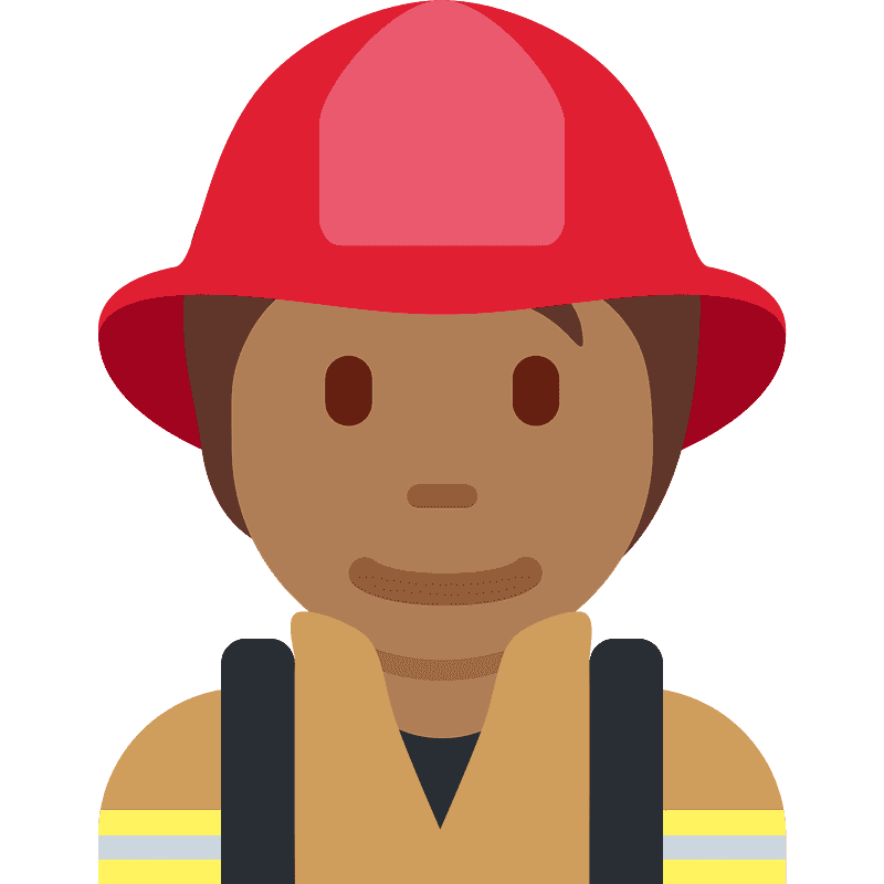Firefighter emoji clipart. Free download transparent .PNG | Creazilla