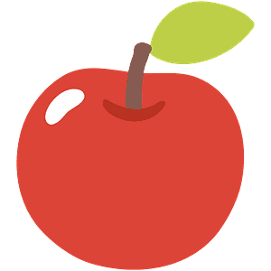 Red apple - Free vector emoji on creazilla.com