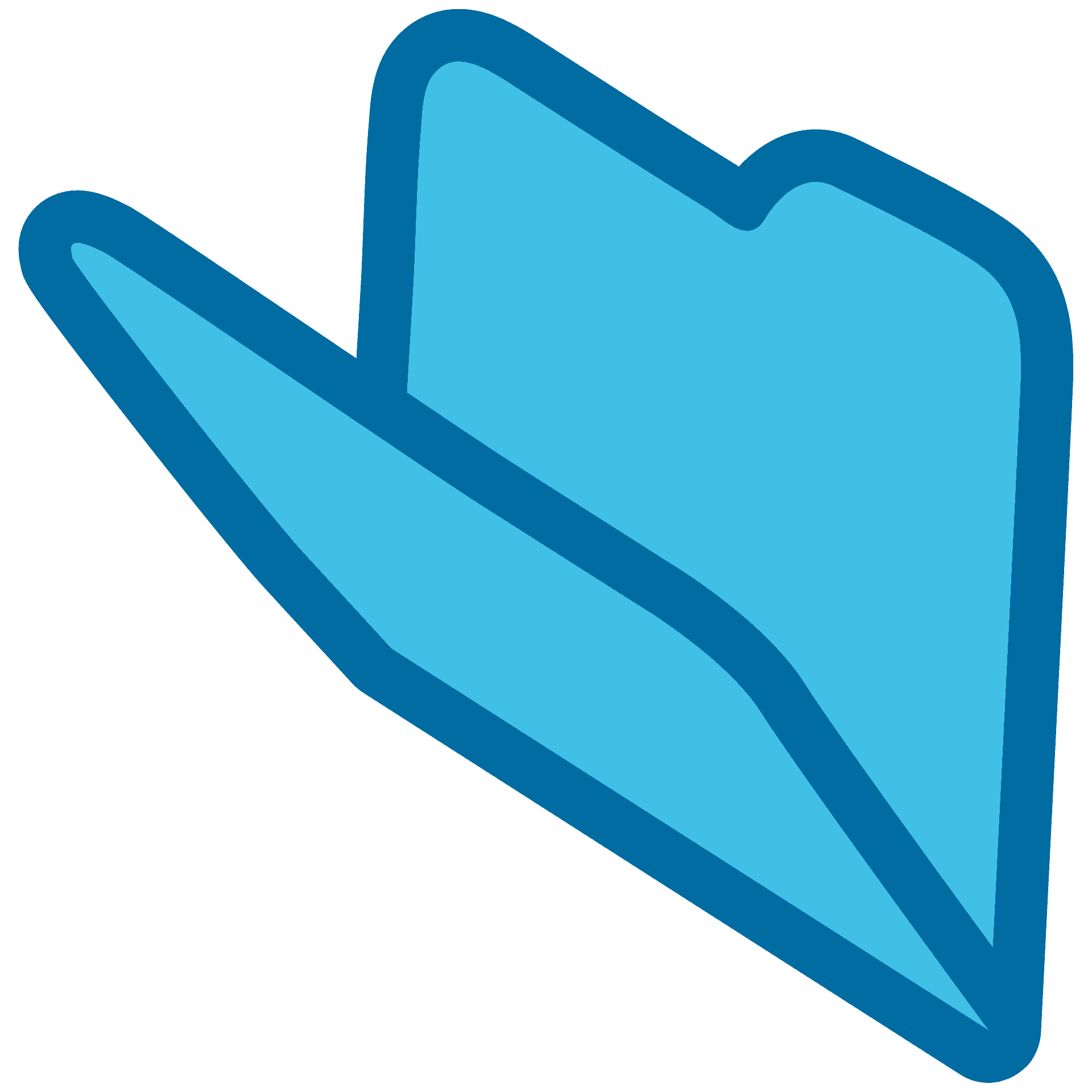 Open File Icon Blue