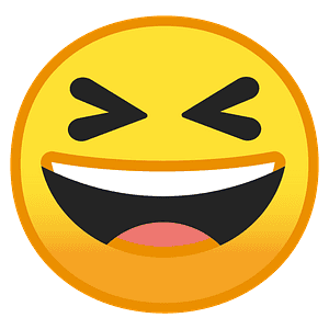 Grinning squinting face - Free vector emoji on creazilla.com