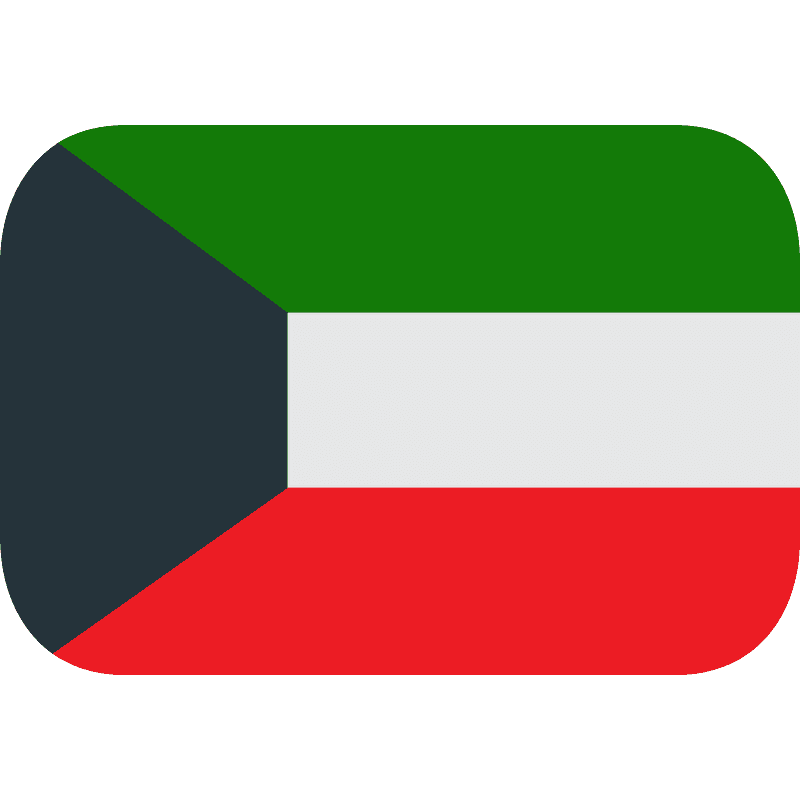 Kuwait flag emoji clipart. Free download transparent .PNG | Creazilla