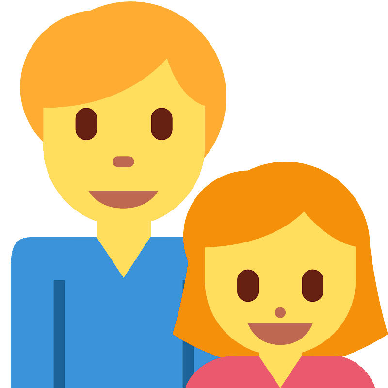 Family: man, girl emoji clipart. Free download transparent .PNG | Creazilla