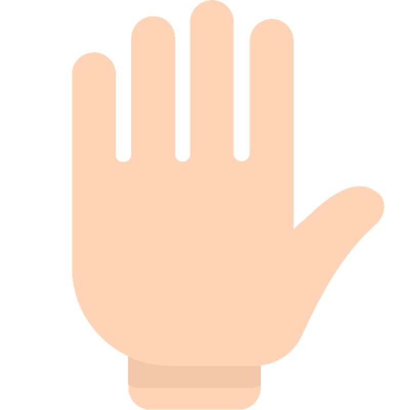 Mano levantada clipart. Dibujos animados descargar gratis. | Creazilla