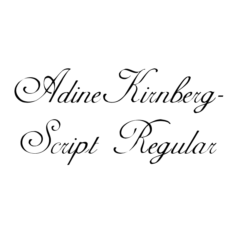AdineKirnberg-Script Regular font - Free fonts on Creazilla | Creazilla