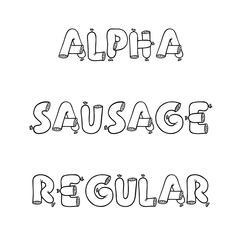 Alpha Sausage Regular | Creazilla