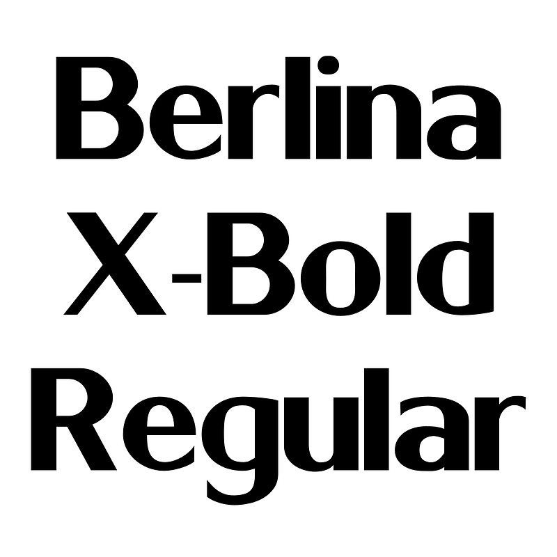 Berlina X-Bold Regular - Free fonts on creazilla.com