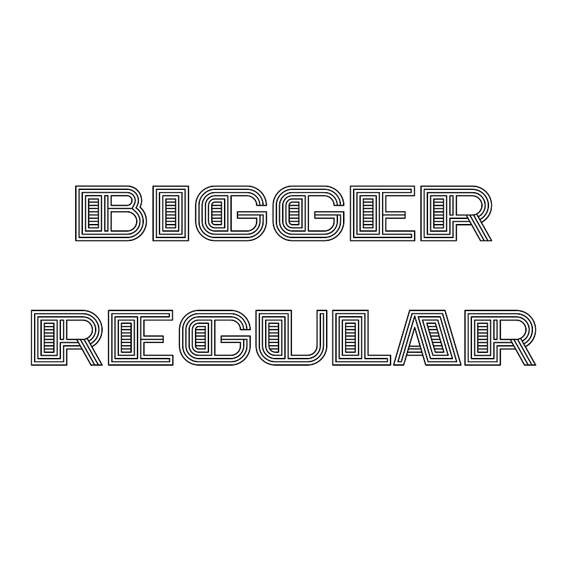 Bigger Regular - Free fonts on creazilla.com