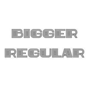 Bigger Regular - Free fonts on creazilla.com