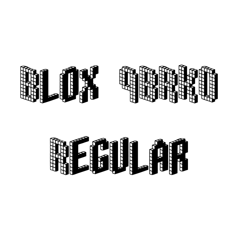Blox (BRK) Regular font - Free fonts on Creazilla | Creazilla