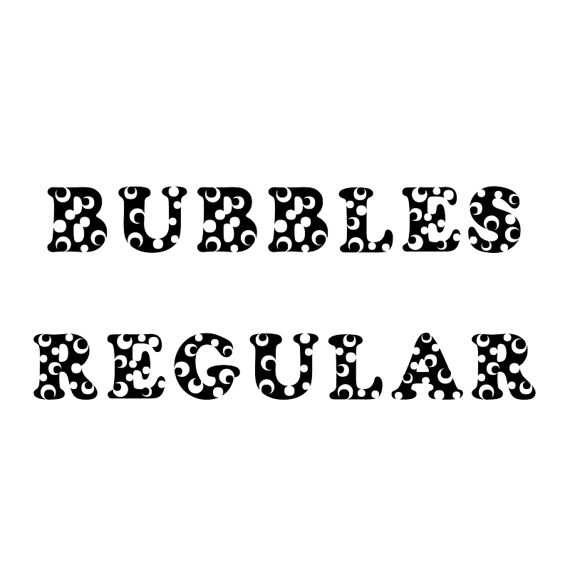 Bubbles Regular - Free fonts on creazilla.com