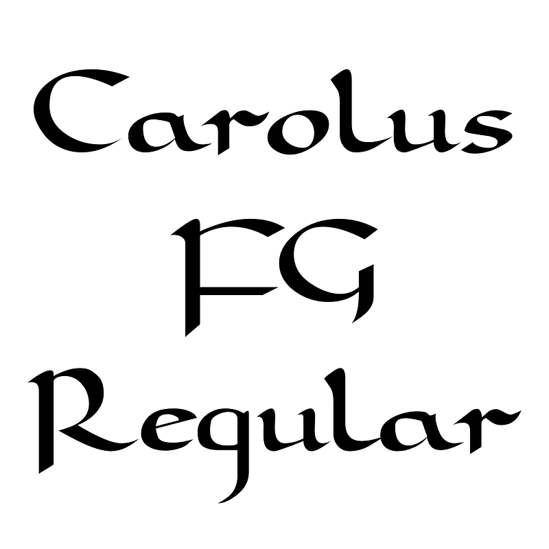 Carolus FG Regular - Free fonts on creazilla.com