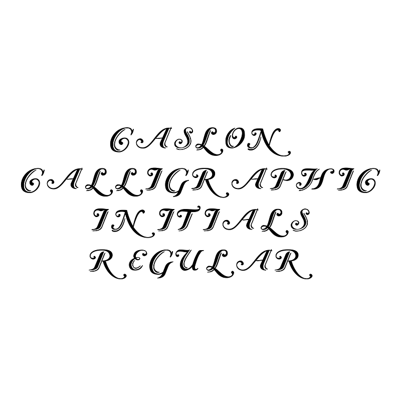 Caslon Calligraphic Initials Regular | Creazilla