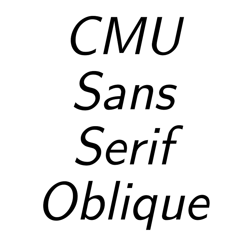 Cmu Sans Serif Oblique Font Free Fonts On Creazilla Creazilla