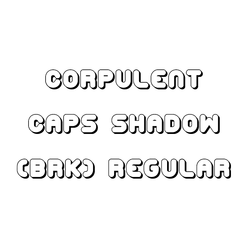 Corpulent Caps Shadow (BRK) Regular - Free fonts on creazilla.com
