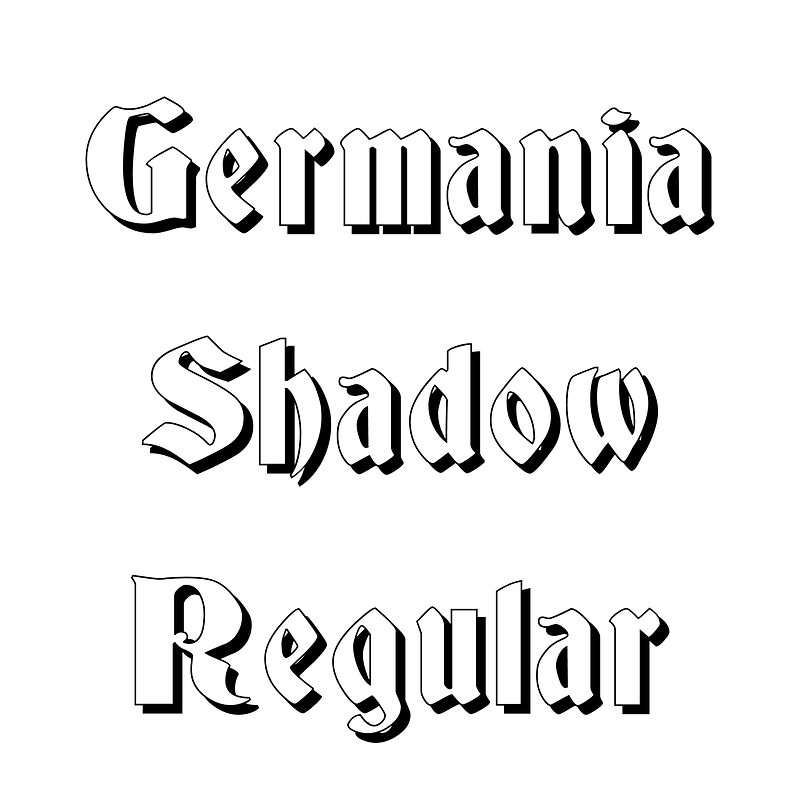 Germania Shadow Regular - Free fonts on creazilla.com