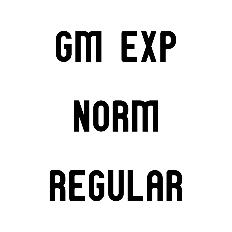GM Exp Norm Regular font - Free fonts on Creazilla | Creazilla
