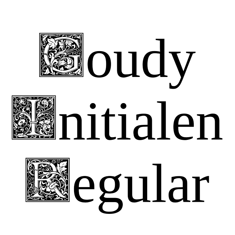 Goudy Initialen Regular - Free fonts on creazilla.com